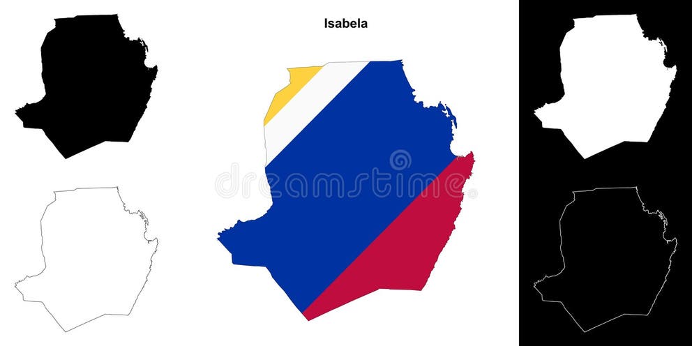 Mapa de esquema de isabela ilustración del vector. Ilustración de ...