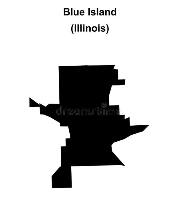 Mapa De Esquema De Isla Azul Ilustración del Vector - Ilustración de ...