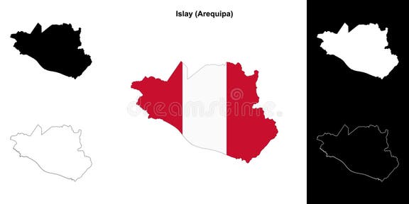 Mapa de esquema de Islay ilustración del vector. Ilustración de ...