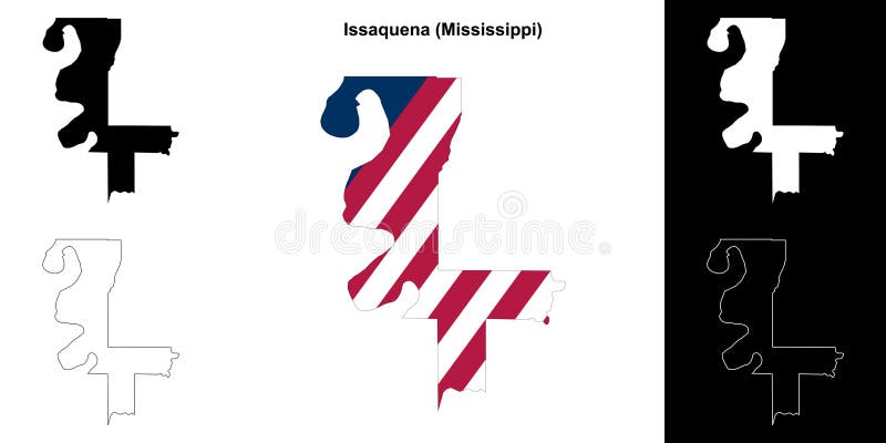 Mapa De Esquema De Issaquena Ilustración del Vector - Ilustración de ...