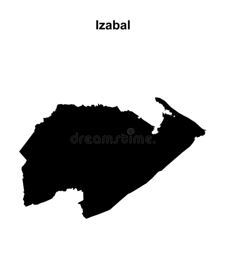 Mapa de esquema de Izabal ilustración del vector. Ilustración de ...