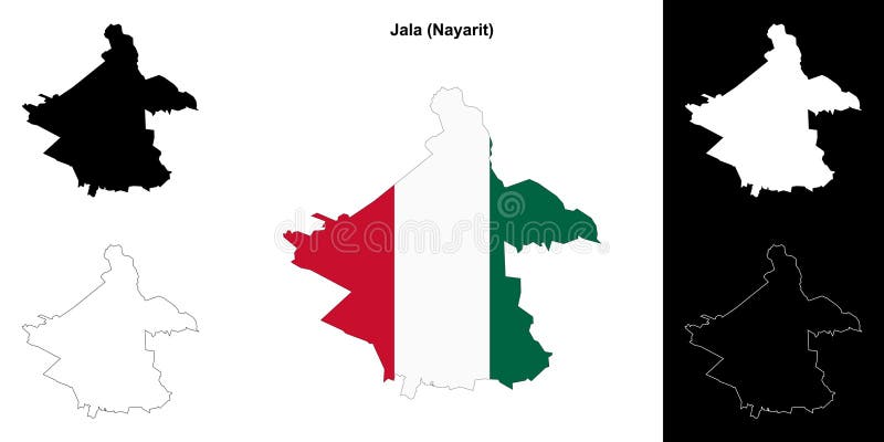 Mapa de esquema de Jala ilustración del vector. Ilustración de méxico ...