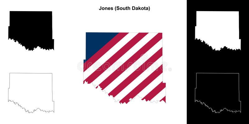 Mapa de esquema de jones ilustración del vector. Ilustración de ...
