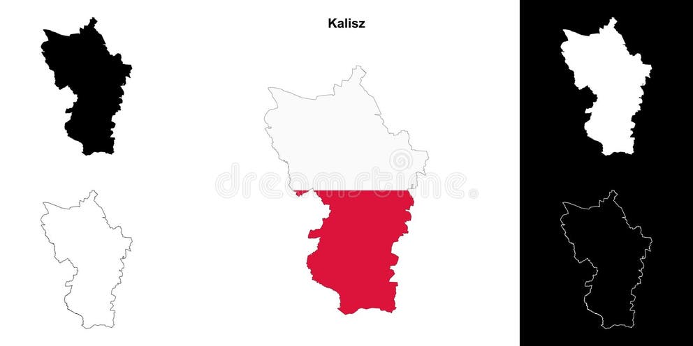 Mapa de esquema de kalisz ilustración del vector. Ilustración de ...