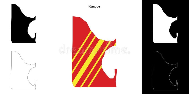 Mapa de esquema de karpos ilustración del vector. Ilustración de ...