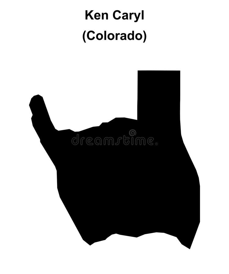 Mapa De Esquema De Ken Caryl Ilustración del Vector - Ilustración de ...