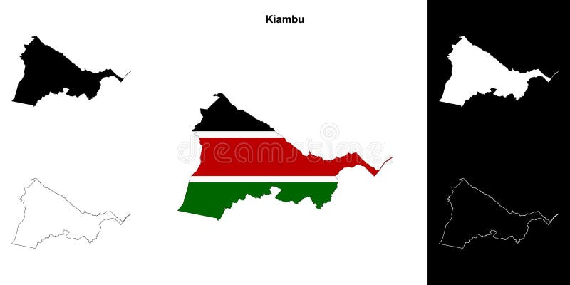 Mapa de esquema de kiambu ilustración del vector. Ilustración de ...