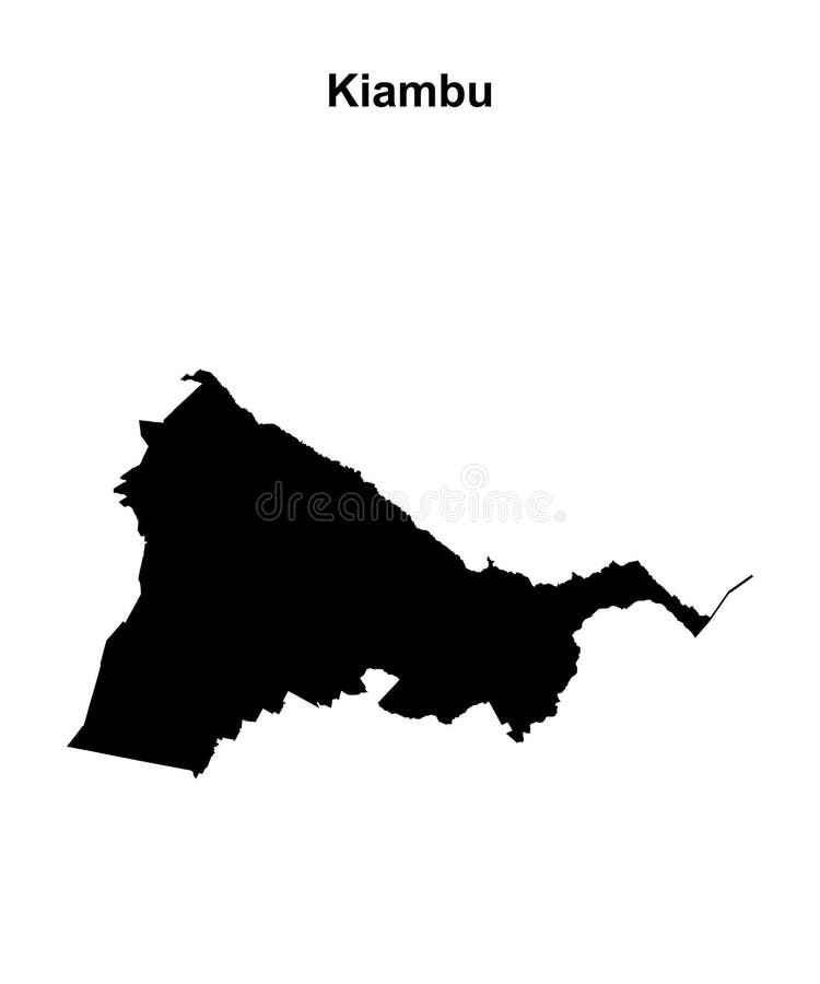 Mapa de esquema de Kiambu ilustración del vector. Ilustración de ...