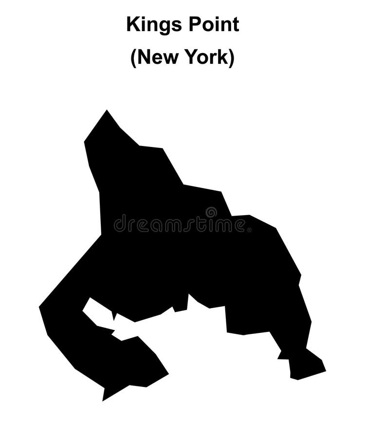 Mapa De Esquema De Kings Point Ilustración del Vector - Ilustración de ...