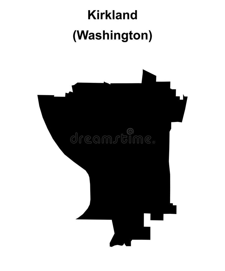 Mapa De Esquema De Kirkland Ilustración del Vector - Ilustración de ...