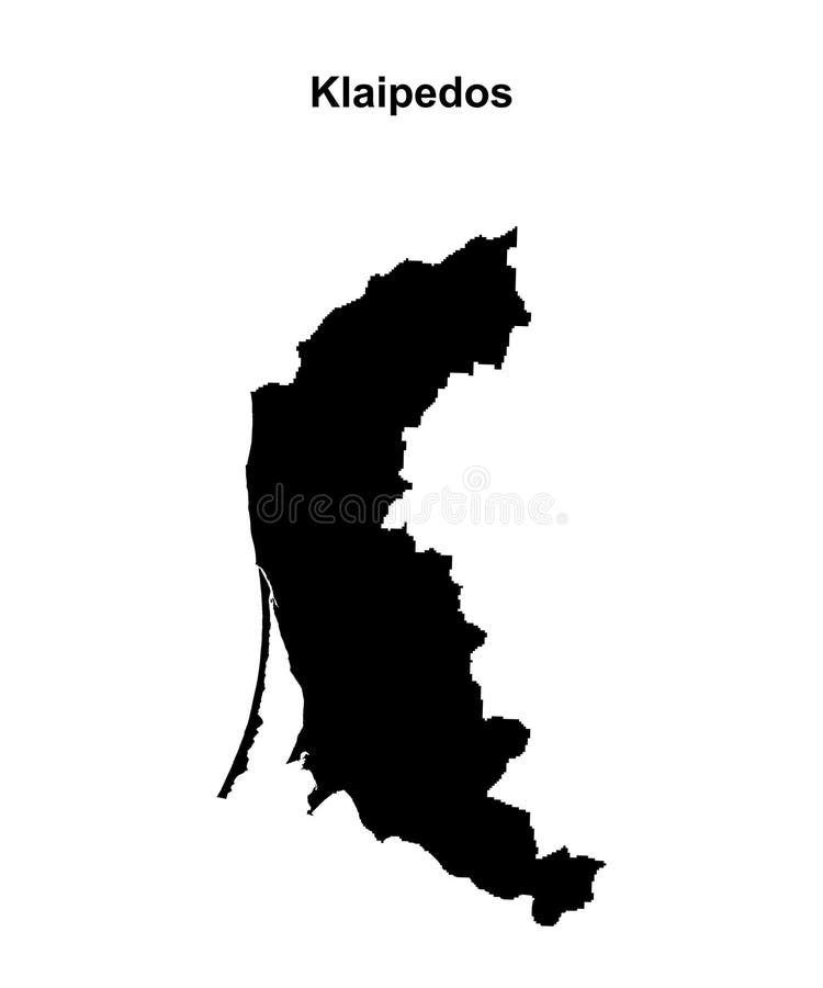 Mapa De Esquema De Klaipedos Ilustración del Vector - Ilustración de ...