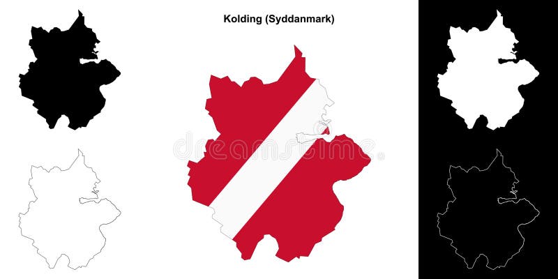 Mapa de esquema de kolding ilustración del vector. Ilustración de ...