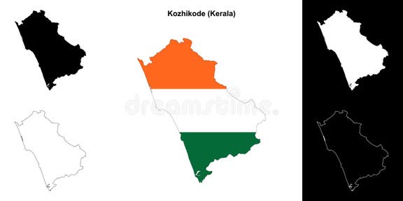 Mapa De Esquema De Kozhikode Ilustración del Vector - Ilustración de ...