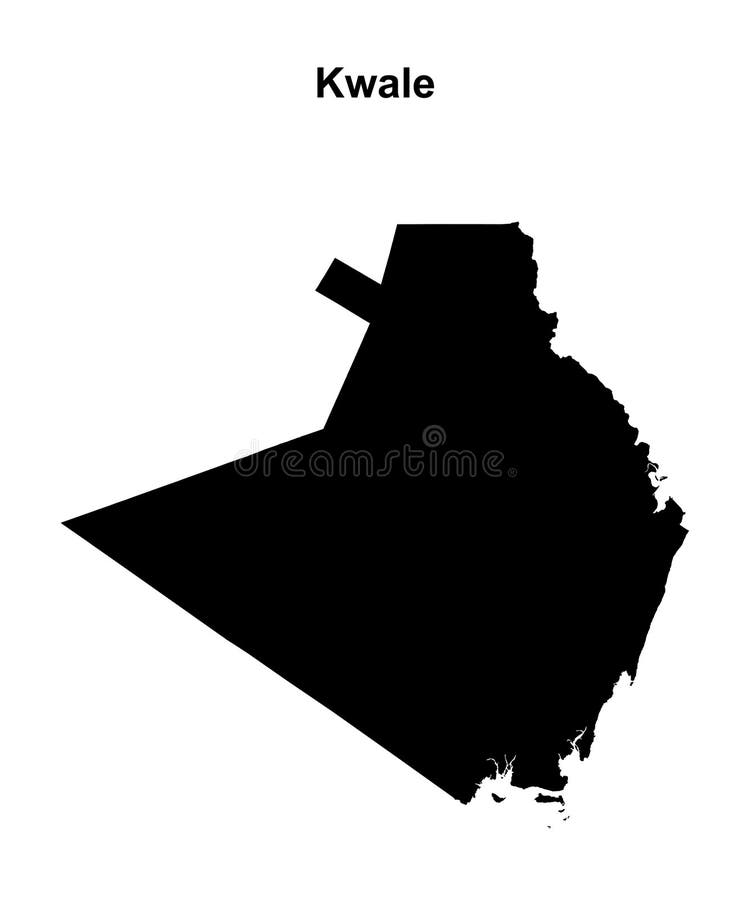 Mapa de esquema de Kwale ilustración del vector. Ilustración de ...