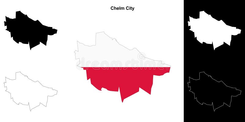 Mapa De Esquema De La Ciudad De Chelm Ilustración del Vector ...
