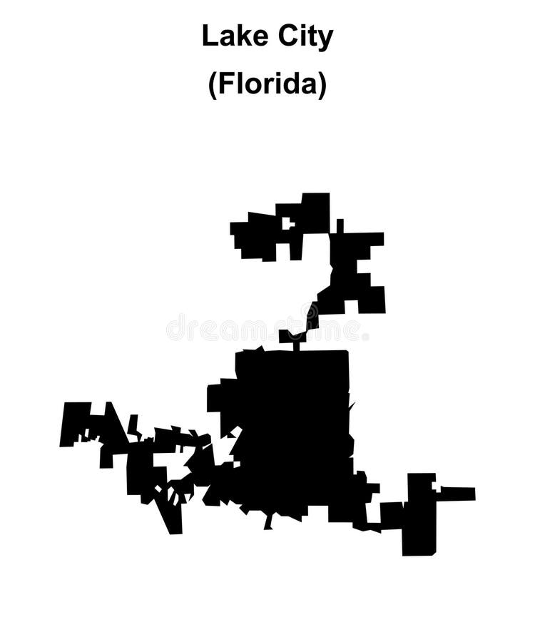 Mapa De Esquema De La Ciudad Del Lago Ilustración del Vector ...