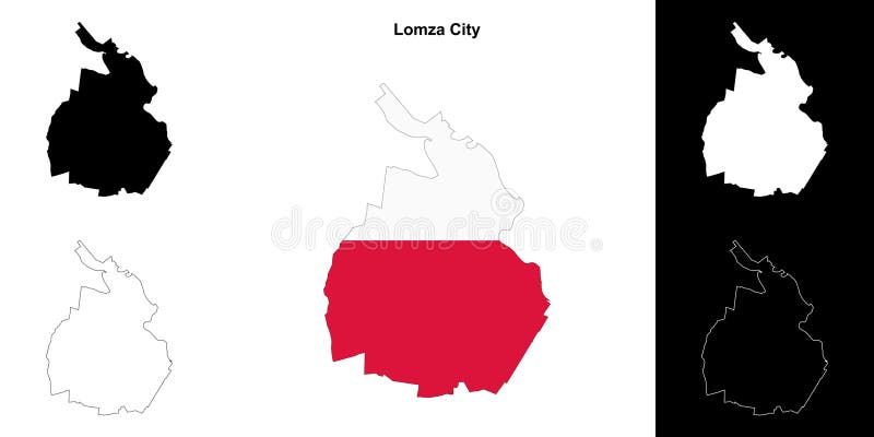 Mapa De Esquema De La Ciudad De Lomza Ilustración del Vector ...
