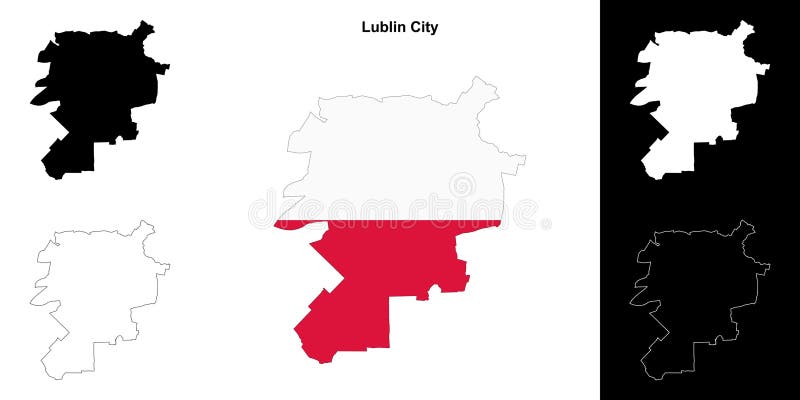 Mapa De Esquema De La Ciudad De Lublin Ilustración del Vector ...