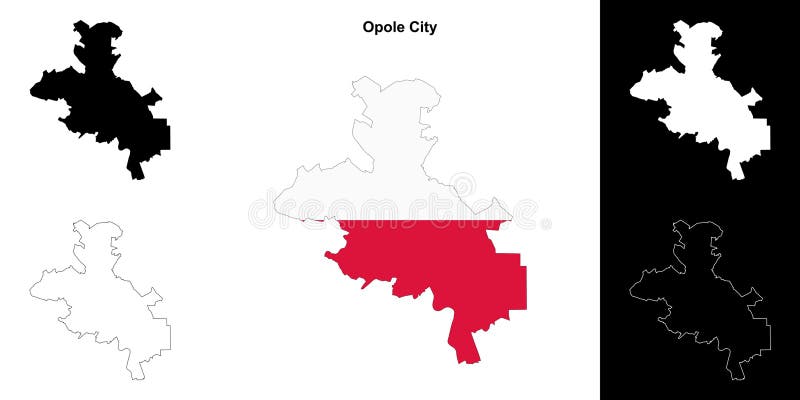 Mapa De Esquema De La Ciudad De Opole Ilustración del Vector ...