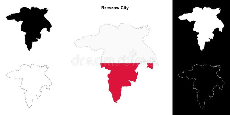 Mapa De Esquema De La Ciudad De Rzeszow Ilustración del Vector ...