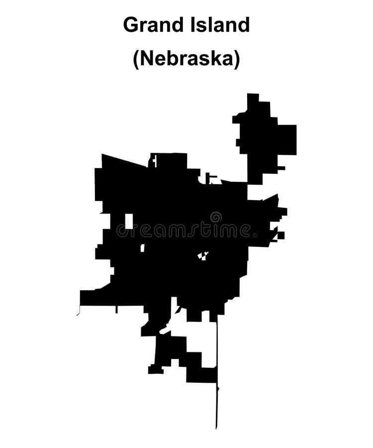 Mapa De Esquema De La Isla Grande Ilustración del Vector - Ilustración ...