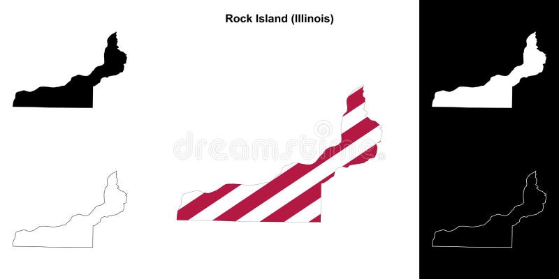 Mapa De Esquema De La Isla De Rock Ilustración del Vector - Ilustración ...