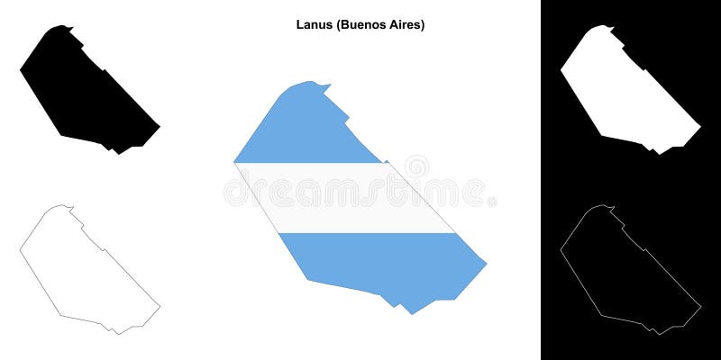 Mapa de esquema de lanus ilustración del vector. Ilustración de ...