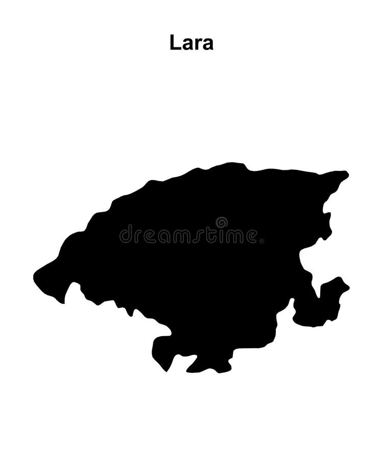 Mapa de esquema de Lara ilustración del vector. Ilustración de ...