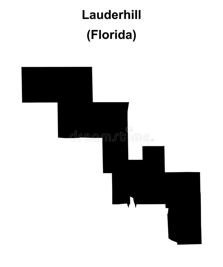 Mapa De Esquema De Lauderhill Ilustración del Vector - Ilustración de ...