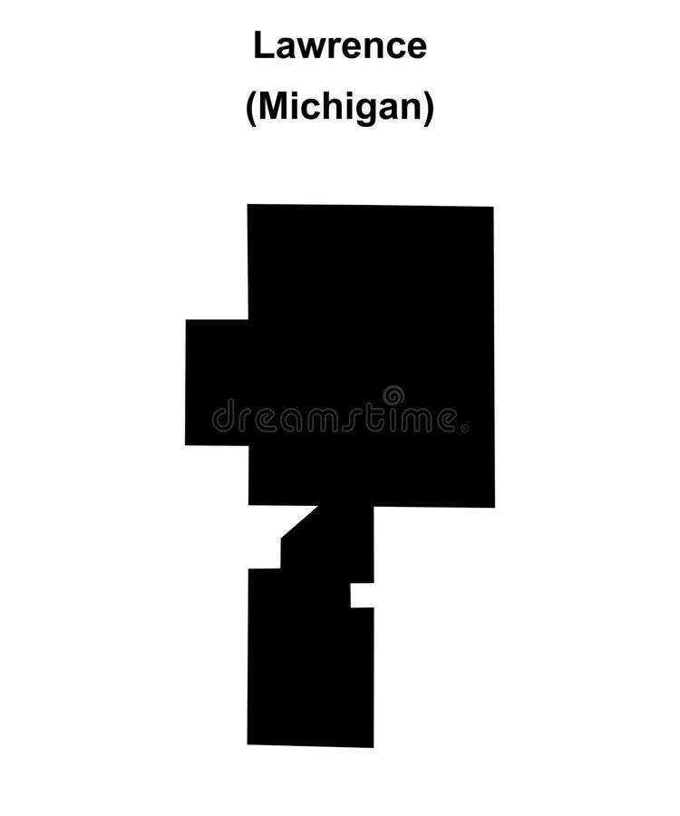 Mapa De Esquema De Lawrence Ilustración del Vector - Ilustración de ...