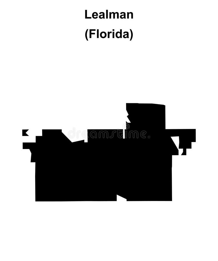 Mapa de esquema de lealman ilustración del vector. Ilustración de ...