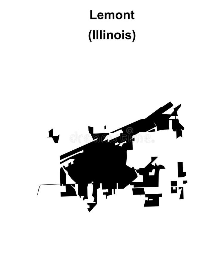 Mapa de esquema de lemont ilustración del vector. Ilustración de ciudad ...