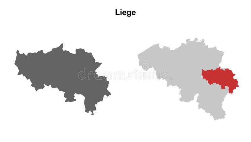 Mapa de esquema de Liege ilustración del vector. Ilustración de ...