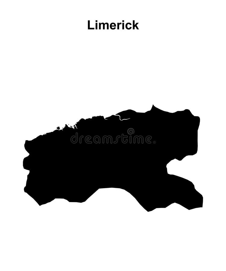 Mapa De Esquema De Limerick Ilustración del Vector - Ilustración de ...