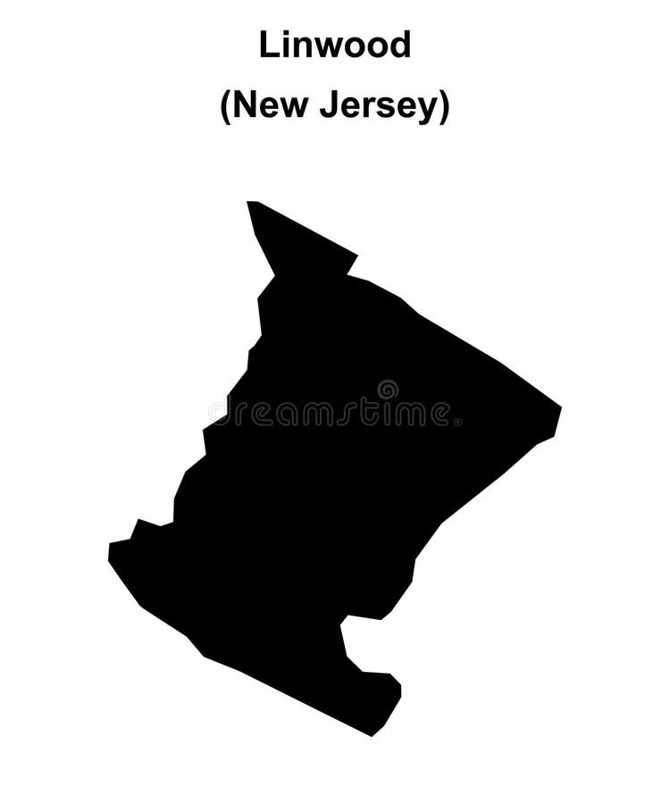 Mapa de esquema de Linwood ilustración del vector. Ilustración de ...