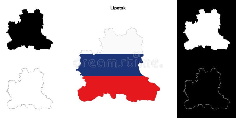 Mapa de esquema de lipetsk ilustración del vector. Ilustración de ...