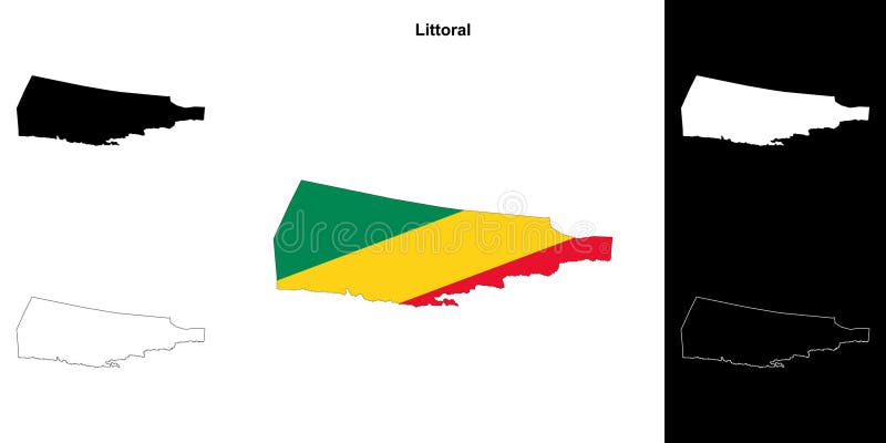 Mapa De Esquema De Litorales Ilustración del Vector - Ilustración de ...