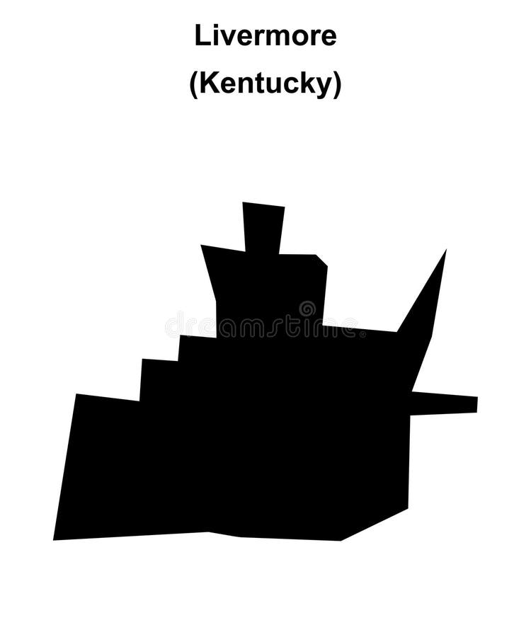Mapa De Esquema De Livermore Ilustración del Vector - Ilustración de ...