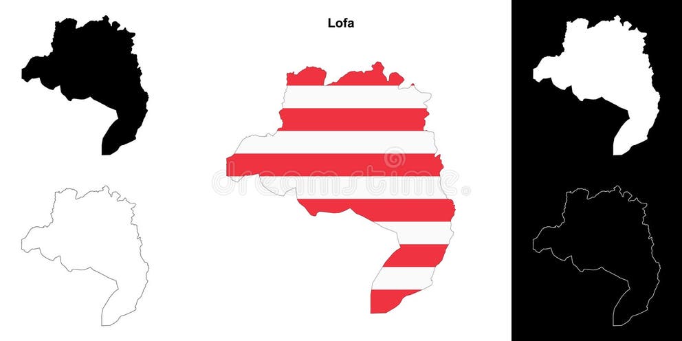Mapa de esquema de lofa ilustración del vector. Ilustración de frontera ...