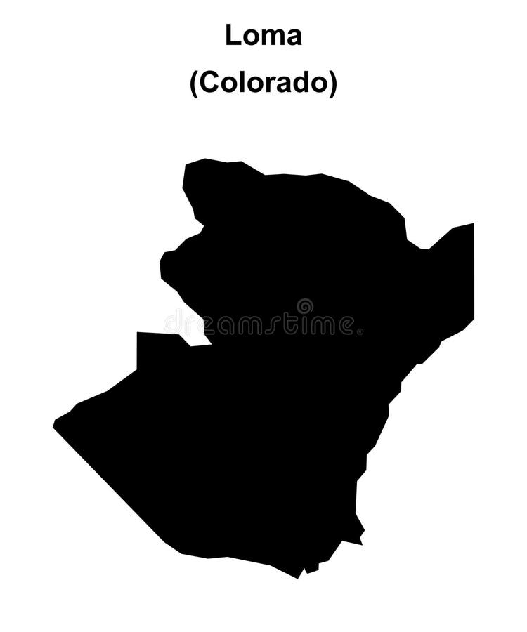 Mapa de esquema de Loma ilustración del vector. Ilustración de silueta ...