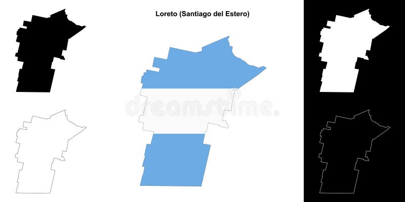 Mapa de esquema de Loreto stock de ilustración. Ilustración de aislado ...