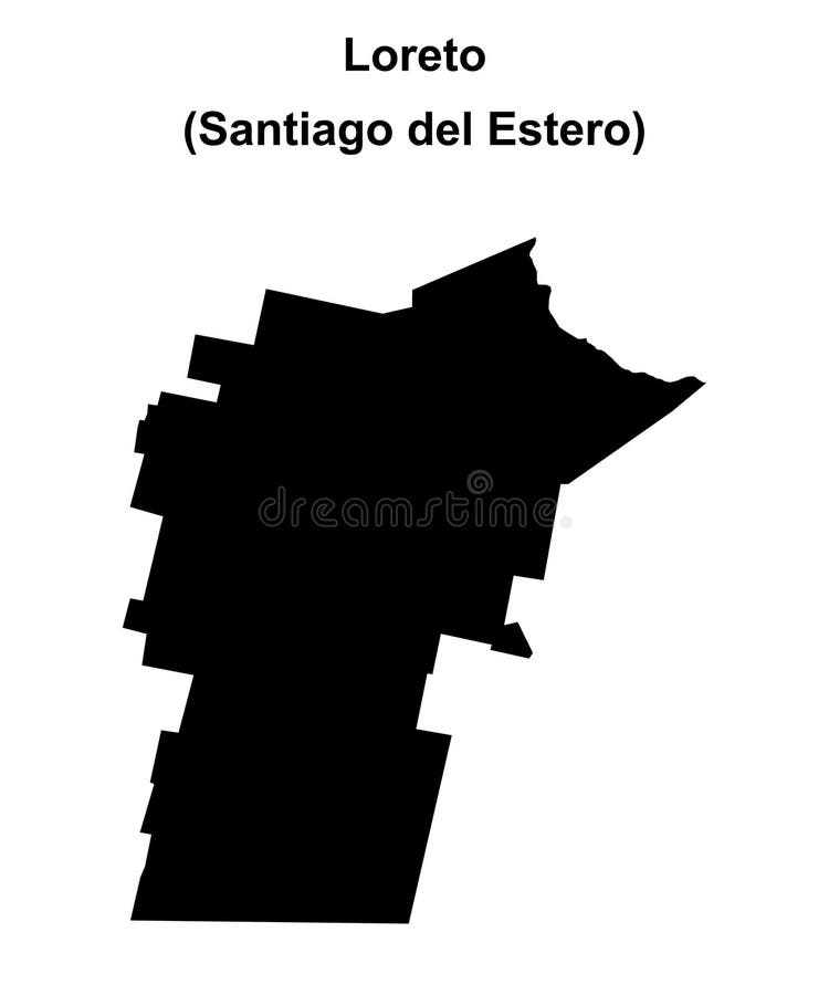 Mapa de esquema de Loreto ilustración del vector. Ilustración de icono - 380512596