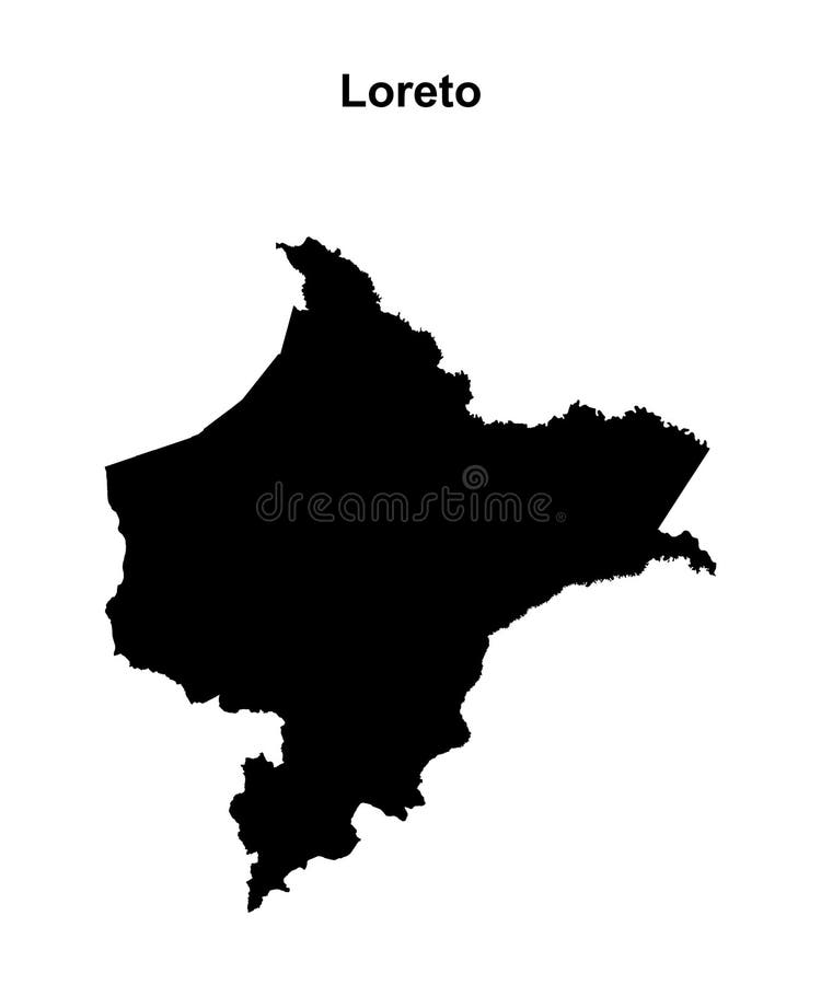 Mapa de esquema de Loreto ilustración del vector. Ilustración de ...