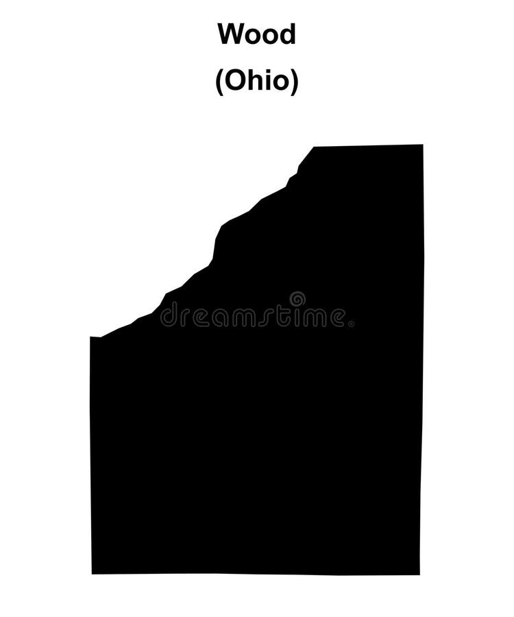 Mapa de esquema de madera ilustración del vector. Ilustración de modelo ...