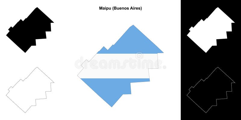 Mapa de esquema maipu stock de ilustración. Ilustración de atlas ...