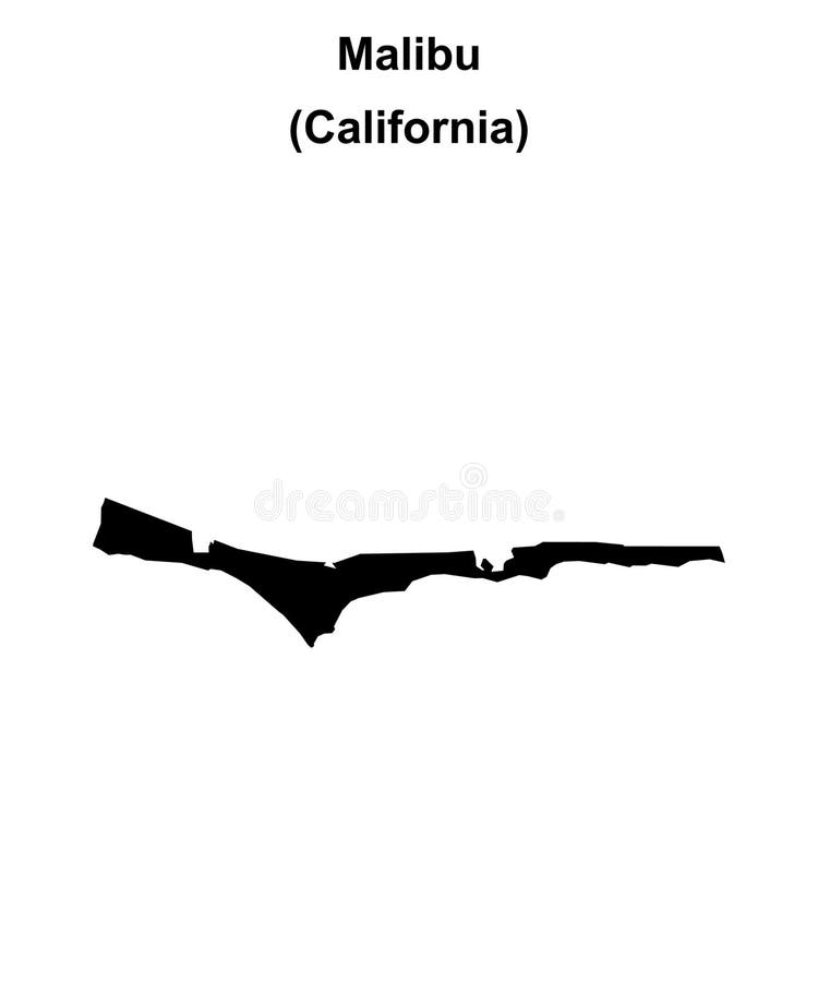 Mapa de esquema de malibu ilustración del vector. Ilustración de ...
