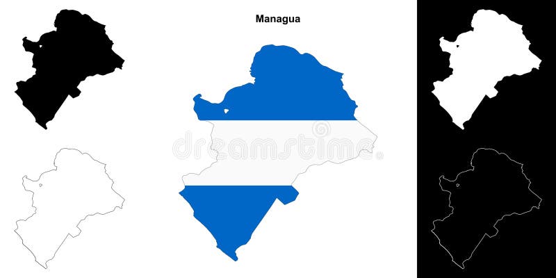 Mapa de esquema de managua ilustración del vector. Ilustración de ...