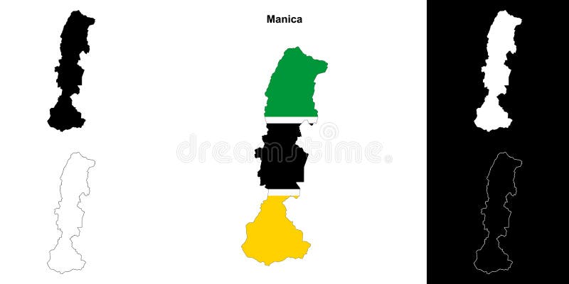 Mapa de esquema de manica ilustración del vector. Ilustración de ...