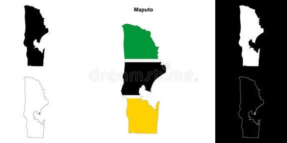 Mapa de esquema de maputo ilustración del vector. Ilustración de icono ...