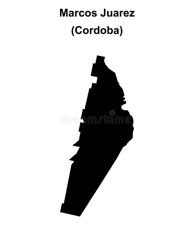Mapa De Esquema De Marcos Juarez Ilustración del Vector - Ilustración ...